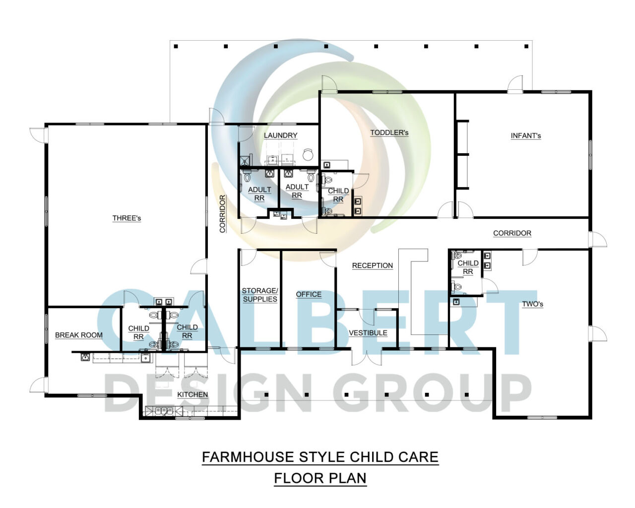 Farmhouse Style Childcare, Small - Calbert Design